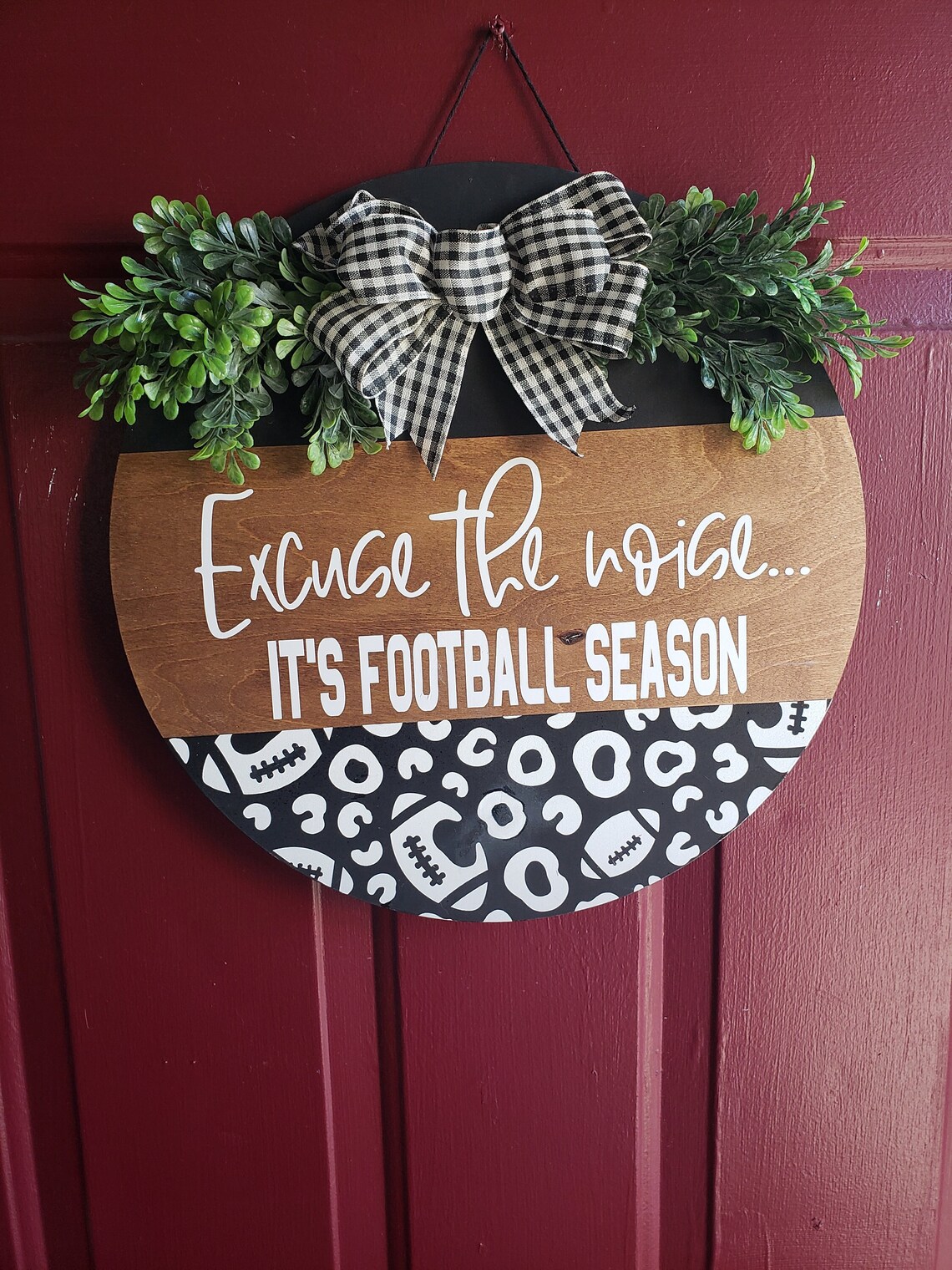 Football Season Door Hanger Fall Football Door Sign - Etsy
