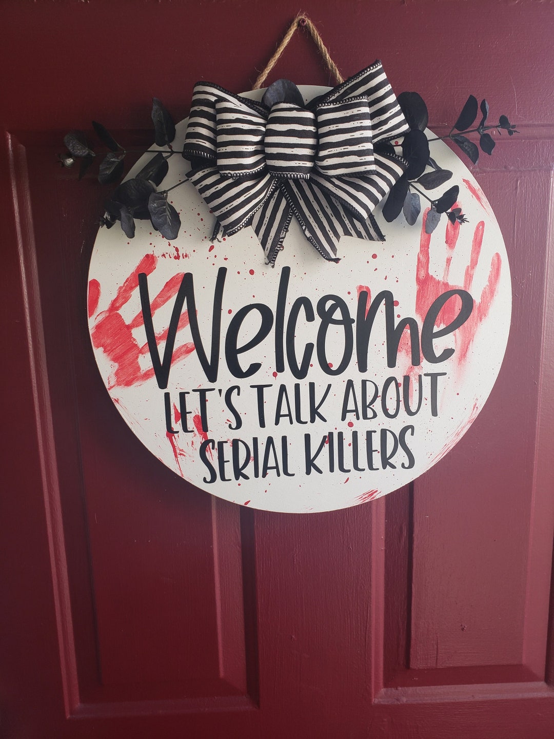 Halloween Door Hanger Serial Killer Door Hanger Halloween - Etsy