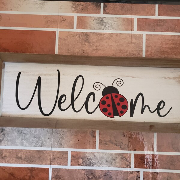 Ladybug Welcome Sign - Etsy