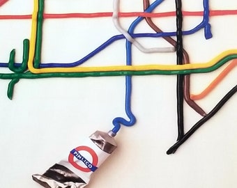 London Tube Map Art - Etsy