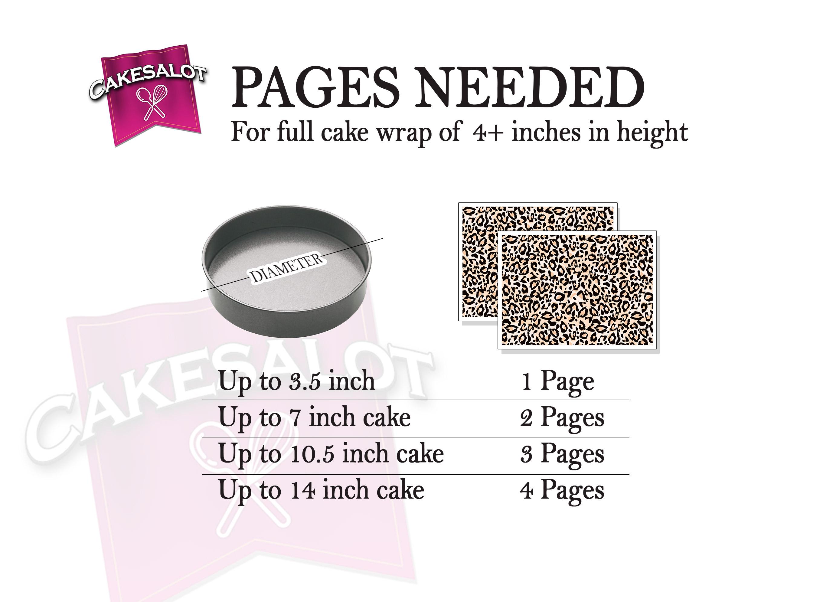 Leopard Edible Print Cake Wrap Topper Animal Light Boho Wildlife Safari ...