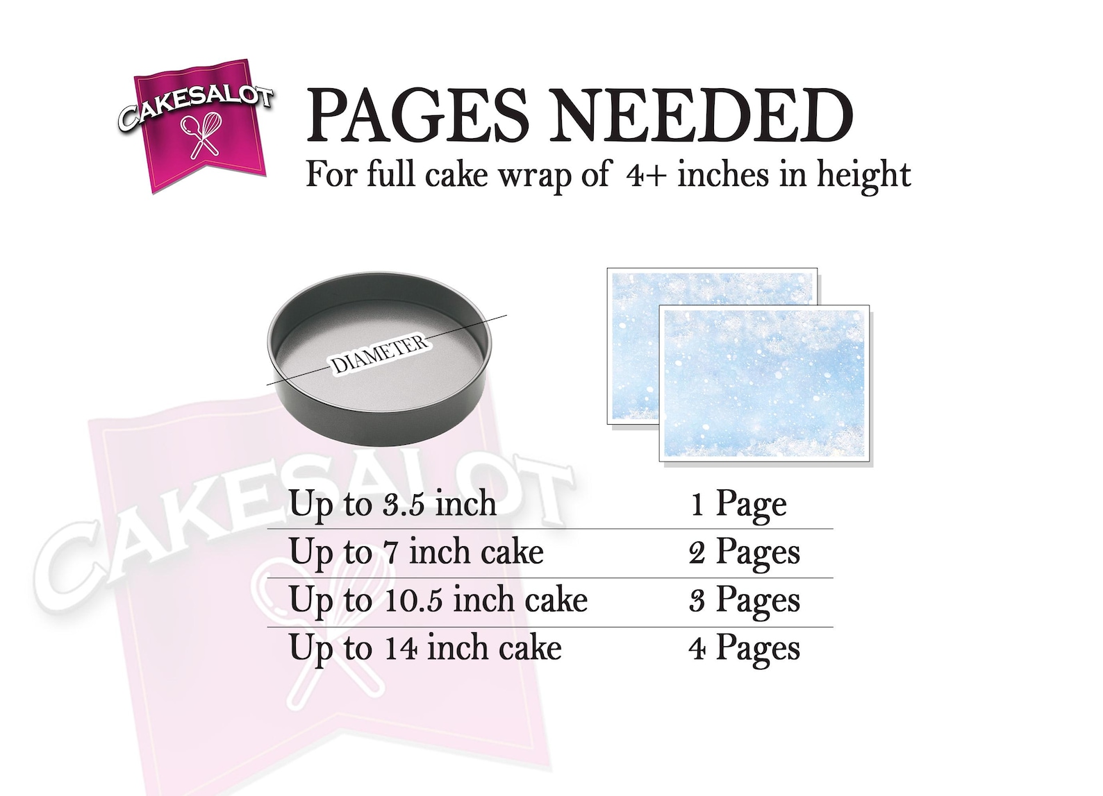 Frozen Ice Snowflake Blue White Snow Edible Print Cake Ribbon Wrap ...