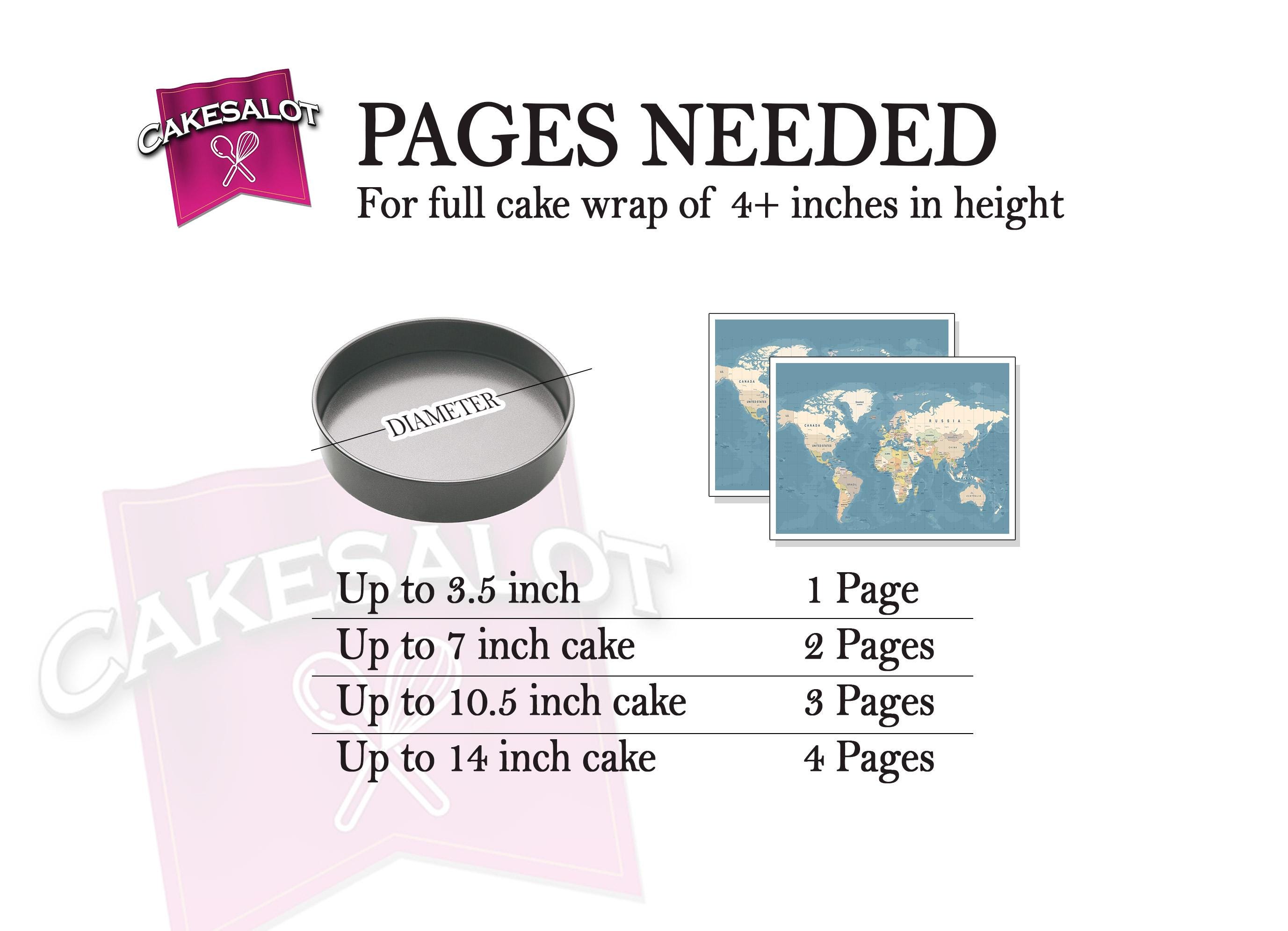 World Map Globe Edible Print Cake Wrap Icing Sheet Topper Travelling ...
