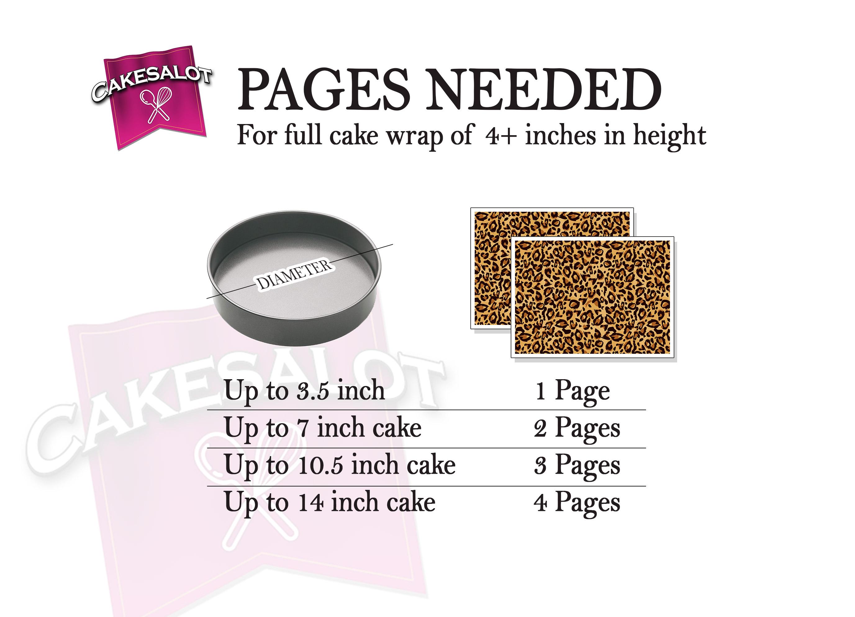 Leopard Print Cheetah Wildlife Safari Cake Topper Edible Print Icing ...