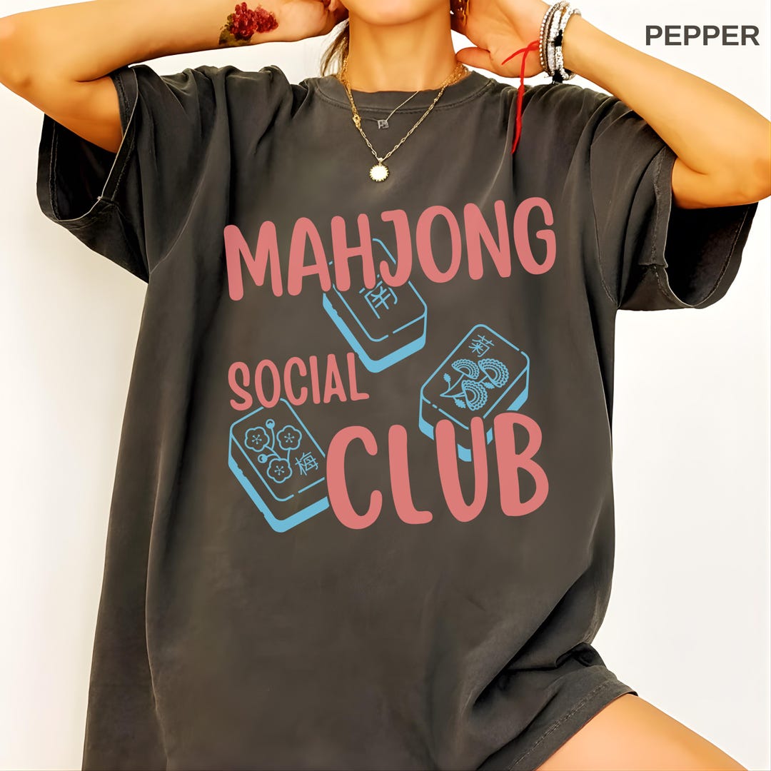 Mahjong Social Club Shirt, Mah Jongg Player Tee, Mahjong Sweatshirt ...