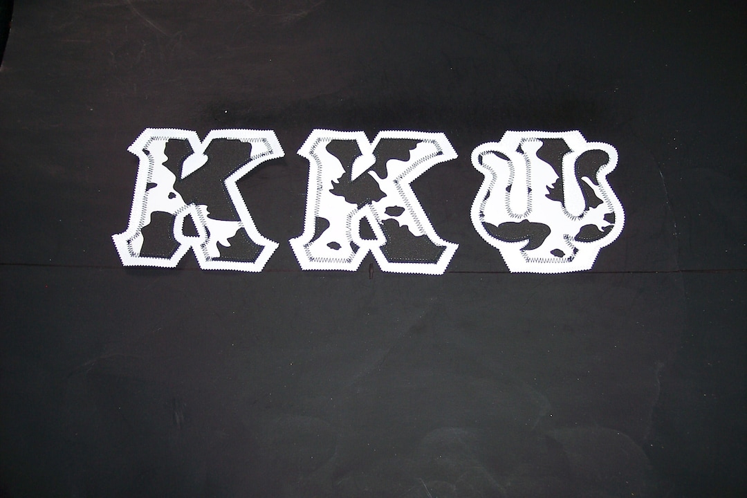 Kappa Kappa Psi T-shirt Black Cow Print on White Twill - Etsy