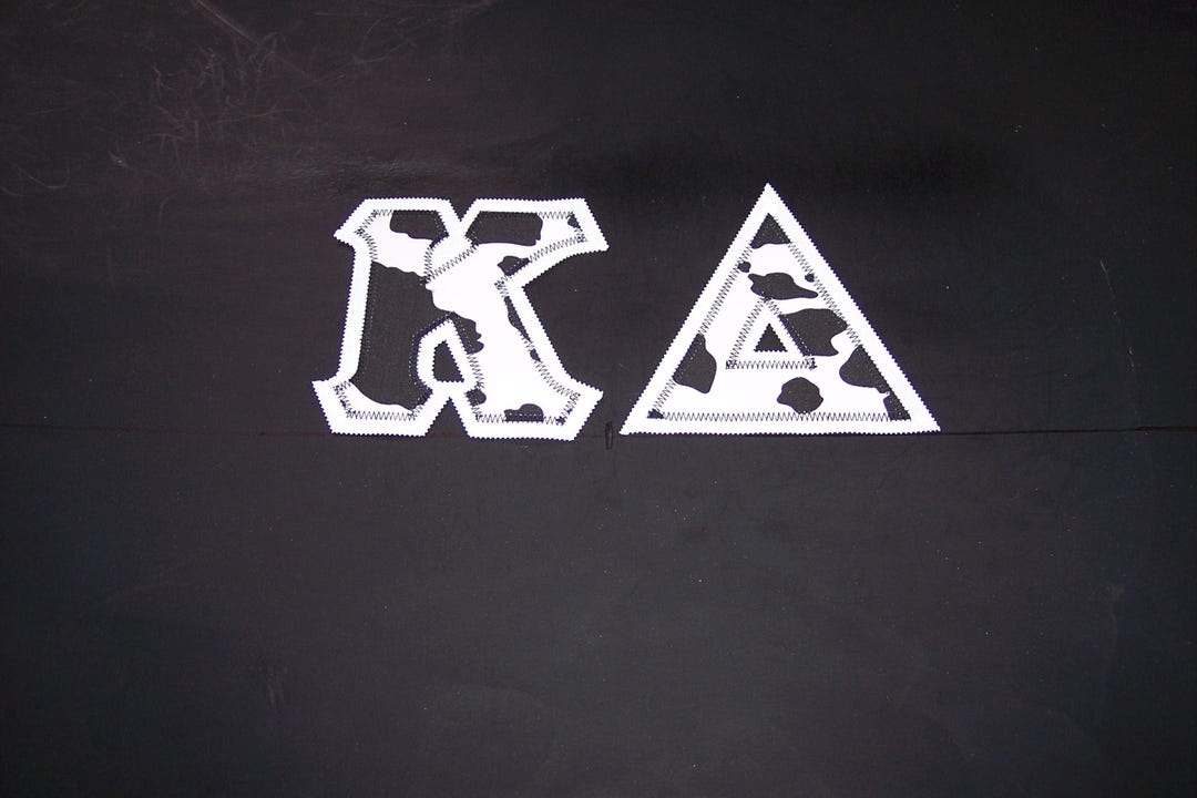 Kappa Delta Shirt -- Black Cow Print on White Twill - Etsy
