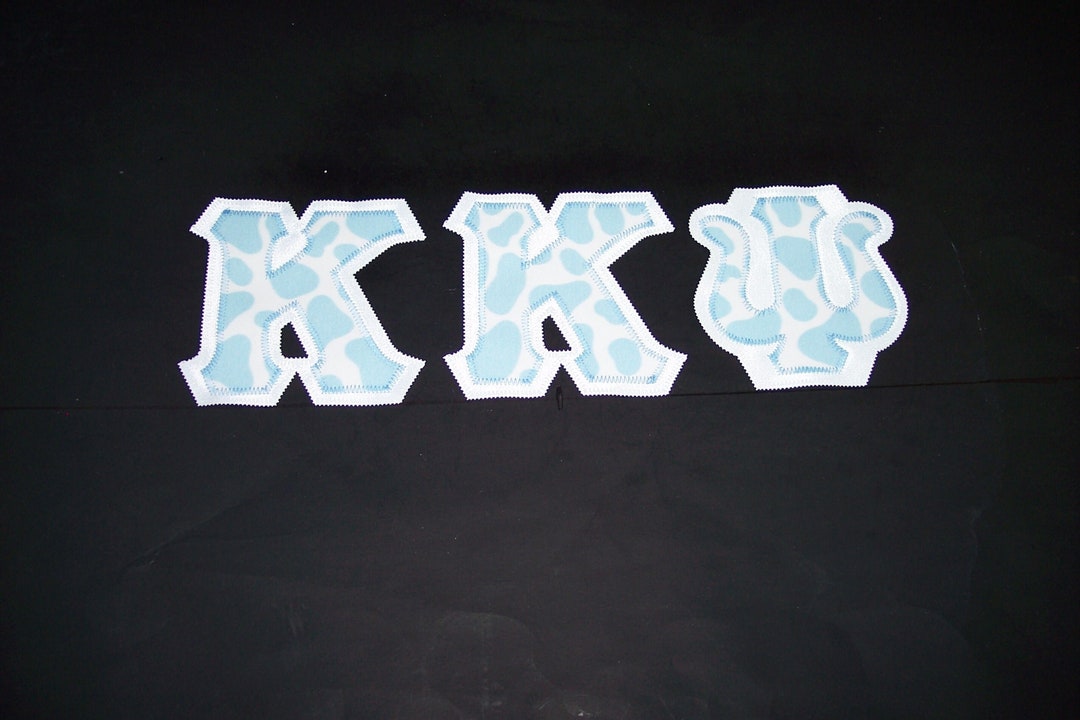 Kappa Kappa Psi Shirt -- Blue Cow Print on White Twill - Etsy