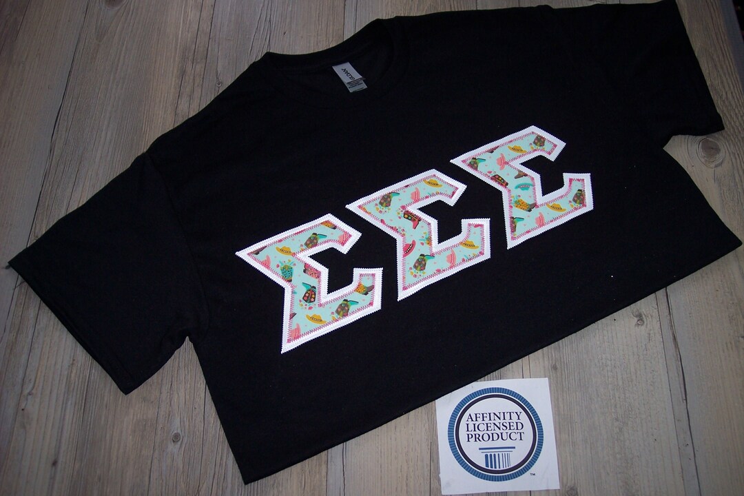 Sigma Sigma Sigma Shirt -- Cowboy Hats & Boots on White Twill - Etsy