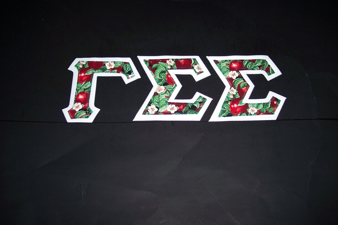Gamma Sigma Sigma Shirt -- Apples & Blossoms W/ White Twill - Etsy