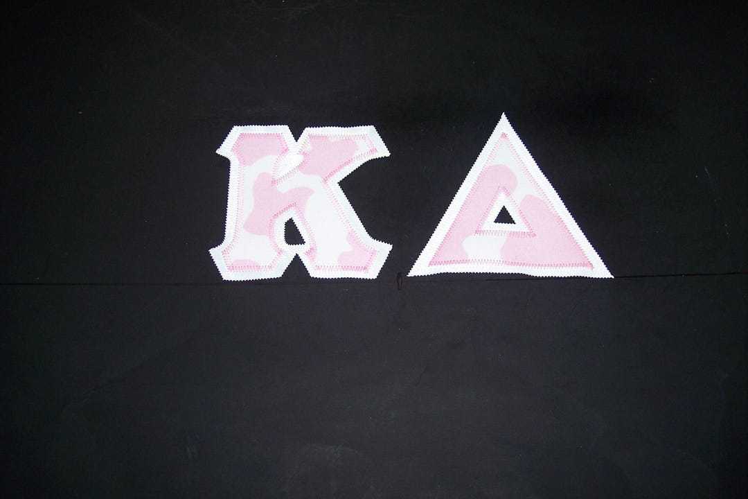 Kappa Delta Shirt -- Pink Cow Print on White Twill - Etsy