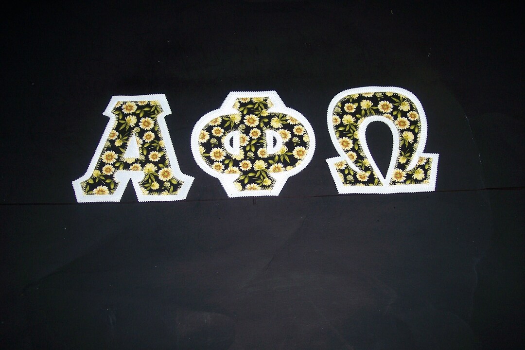 Alpha Phi Omega Shirt -- Sunflowers on White Twill - Etsy