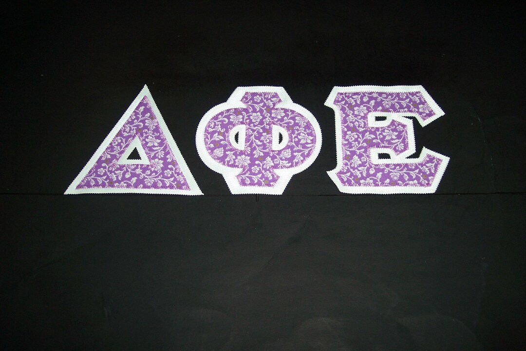 Delta Phi Epsilon Shirt -- Purple Flowers on White Twill - Etsy