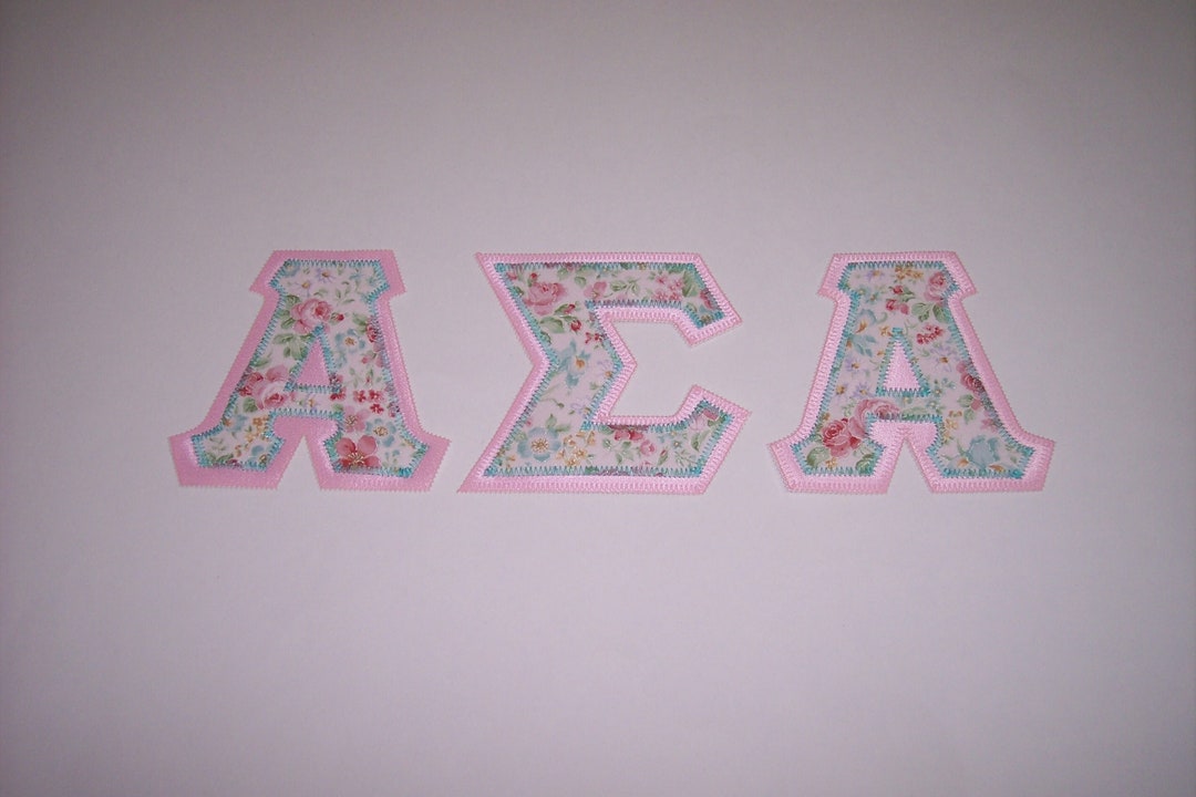 Alpha Sigma Alpha Shirt -- Pink Roses on Pink Twill - Etsy