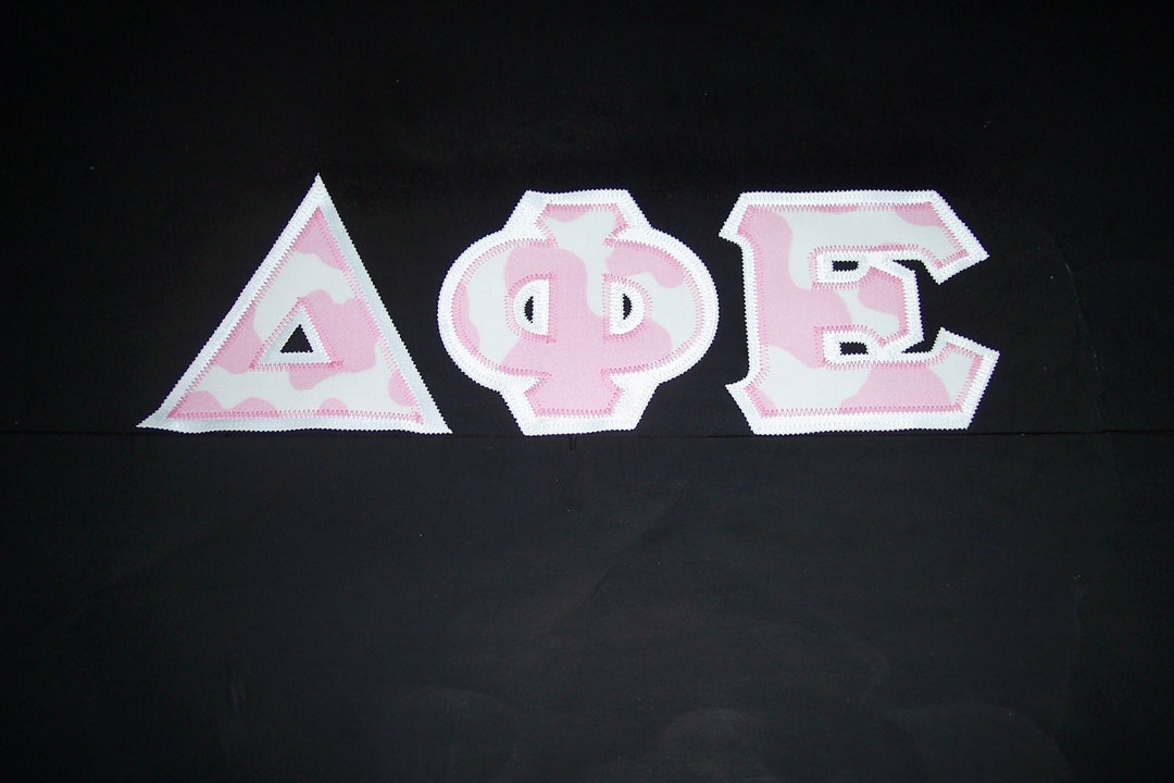 Delta Phi Epsilon Shirt Pink Cow Print on White Twill - Etsy