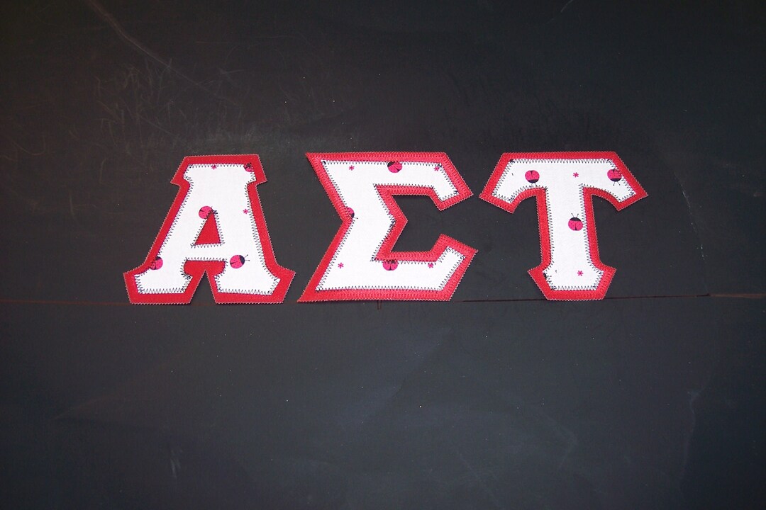 Alpha Sigma Tau Shirt -- Ladybugs on Red Twill - Etsy