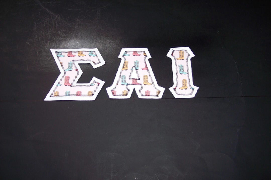 Sigma Alpha Iota Shirt -- Cowboy Boots on White Twill - Etsy