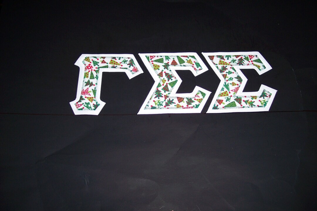 Gamma Sigma Sigma Shirt -- Pine Trees W/ White Twill - Etsy