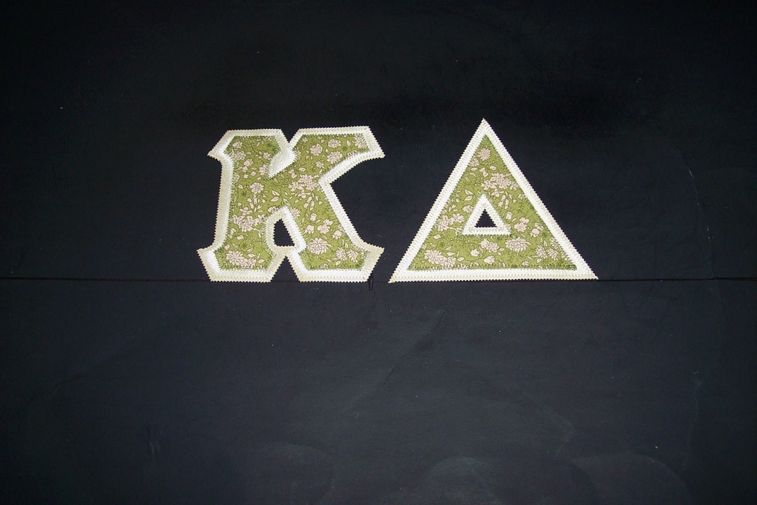 Kappa Delta Shirt -- Olive Green Flowers on Sand Twill - Etsy