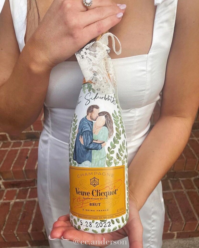 Custom Painted Champagne (veuve Clicquot) - Etsy
