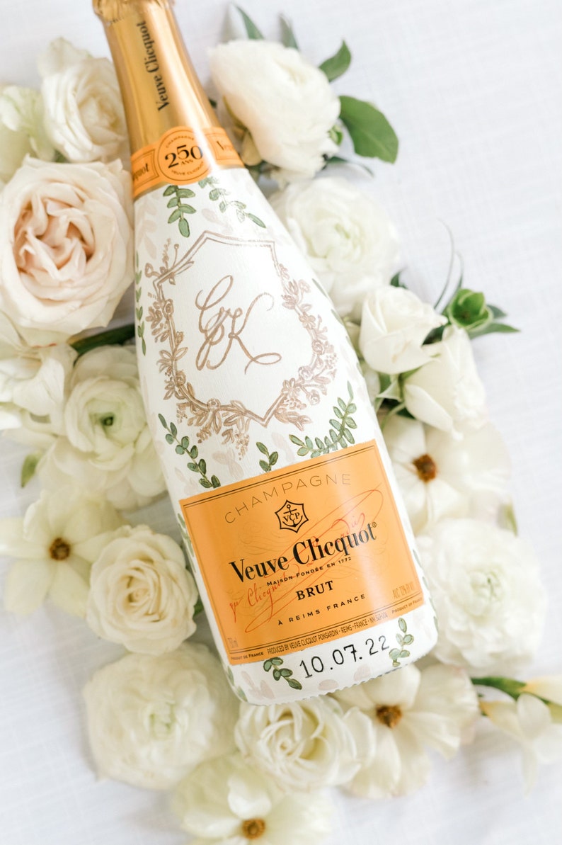 Custom Painted Champagne veuve Clicquot READ DESCRIPTION - Etsy