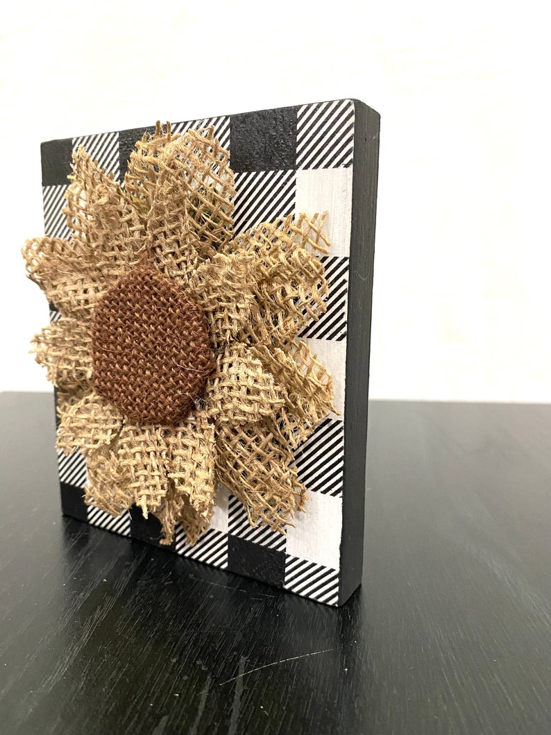 Sunflower Shelf Sitter Farmhouse Tiered Tray Decor Sunflower - Etsy