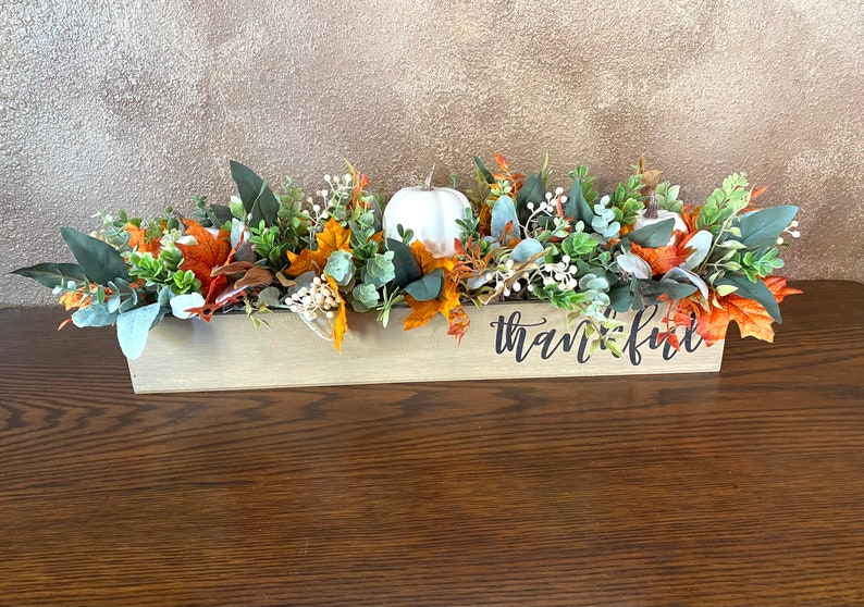 Fall Thankful Pumpkin Centerpiece for Dining Table - Etsy