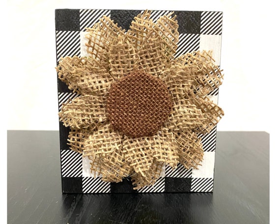 Sunflower Shelf Sitter Farmhouse Tiered Tray Decor Sunflower - Etsy