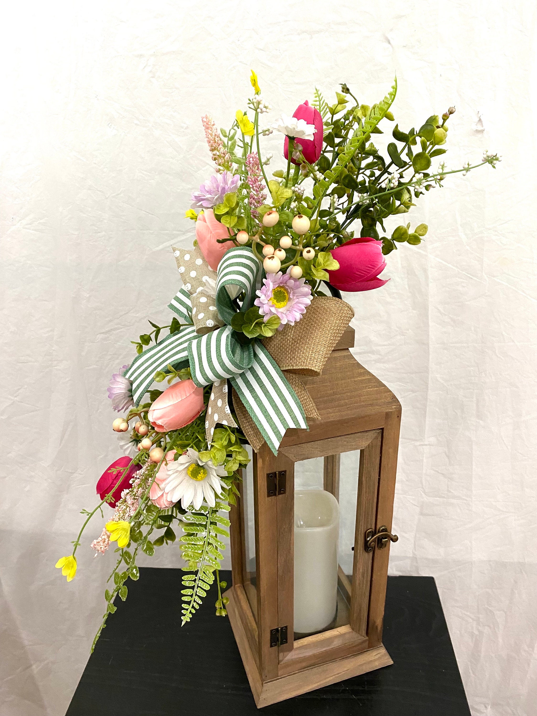 Tulip Lantern Swag for Spring Spring Lantern Swag With - Etsy