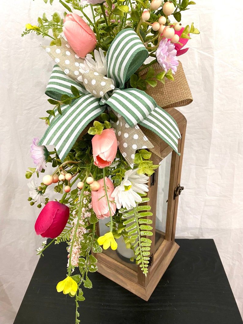 Tulip Lantern Swag for Spring Spring Lantern Swag With - Etsy