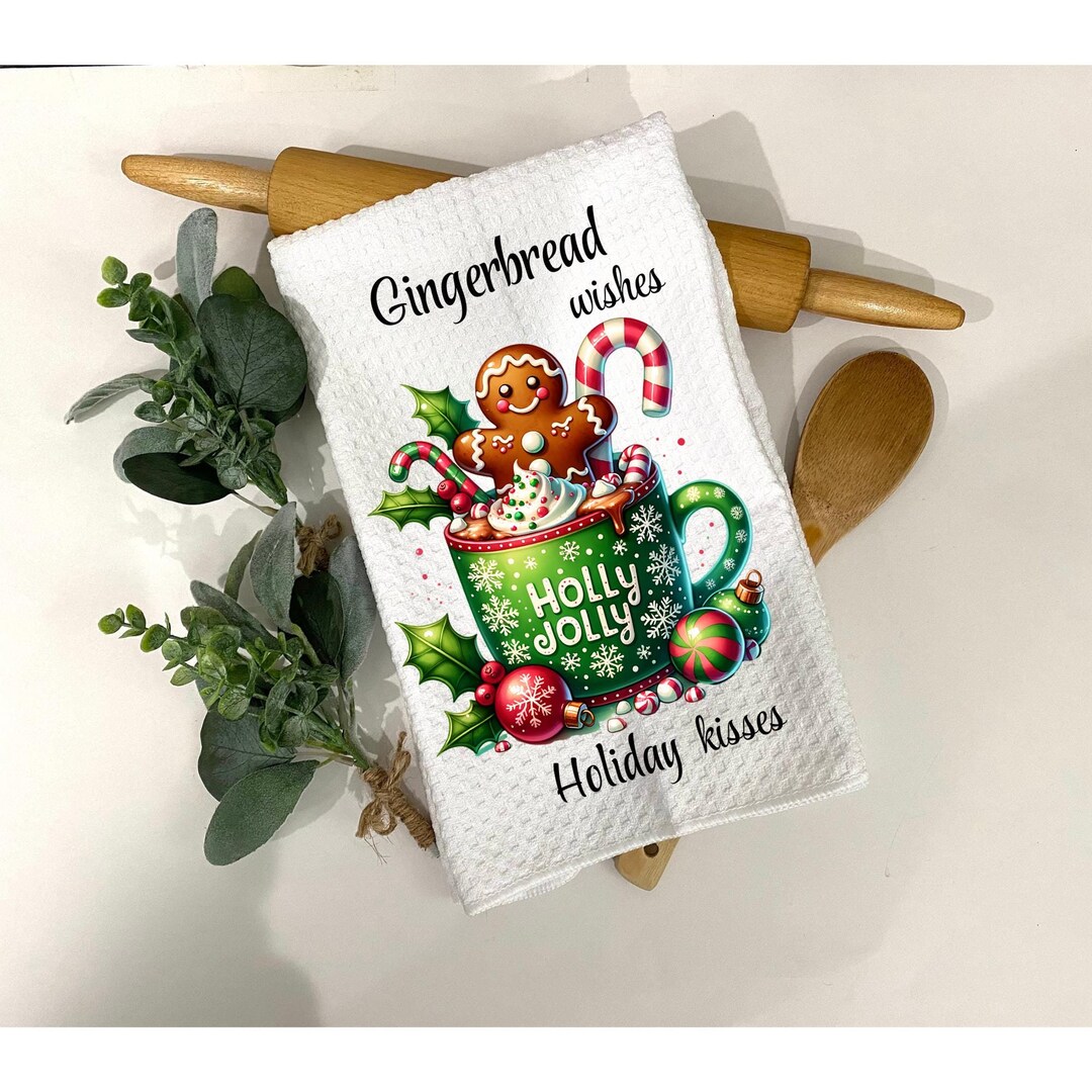 Gingerbread Man Hand Towel for Kitchen, Inexpensive Christmas Gifts for ...