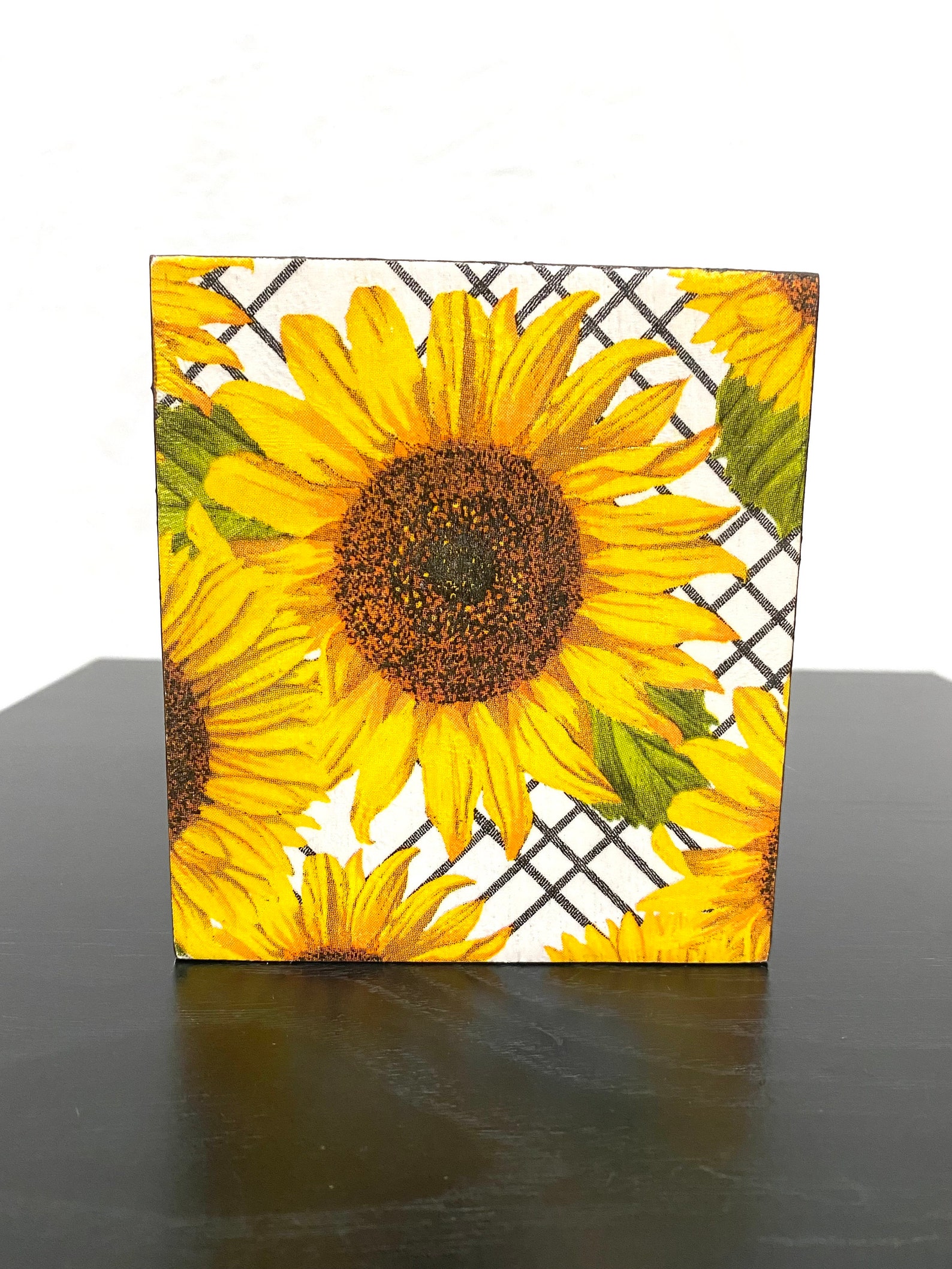 Fall Sunflower Two-tiered Tray Decor Sunflower Shelf Sitter - Etsy