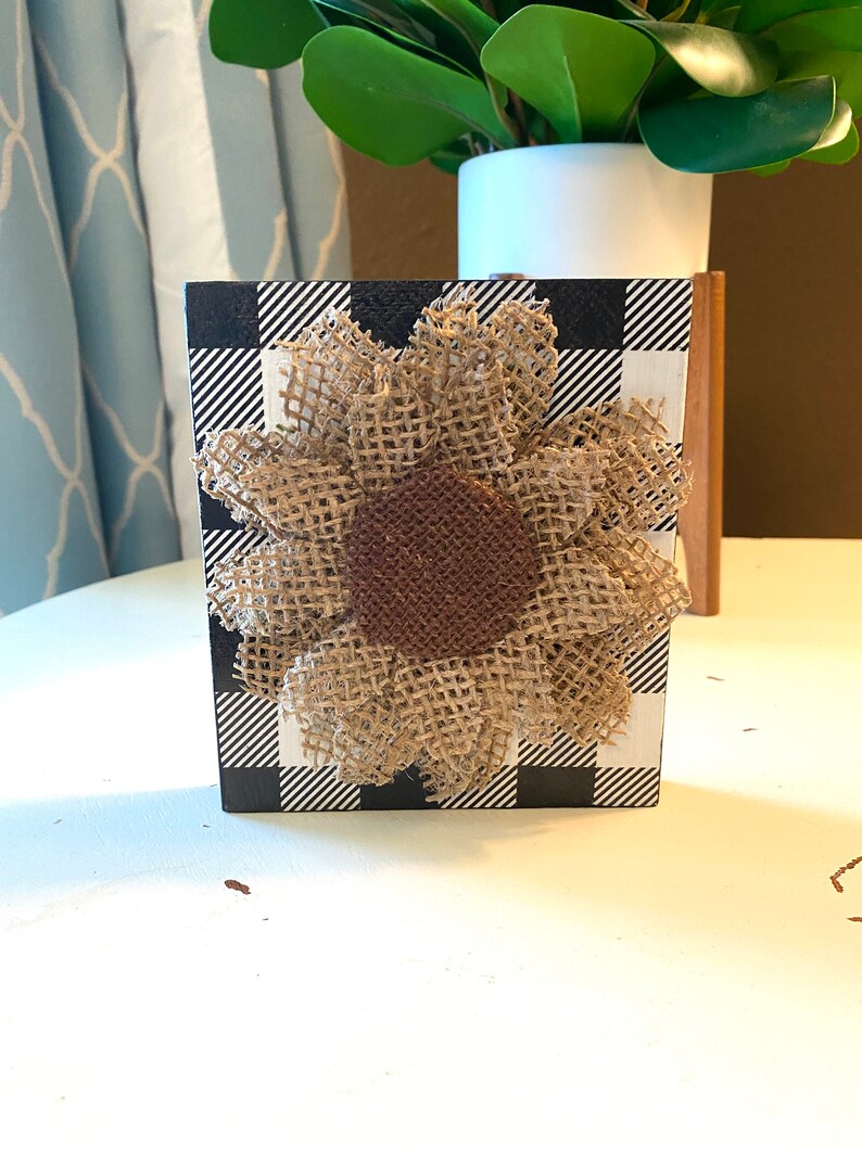 Sunflower Shelf Sitter Farmhouse Tiered Tray Decor Sunflower - Etsy