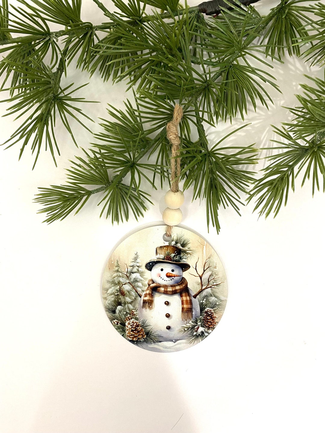 Aluminum Snowman Christmas Ornament, Snowman Gift Idea, Holiday Decor ...