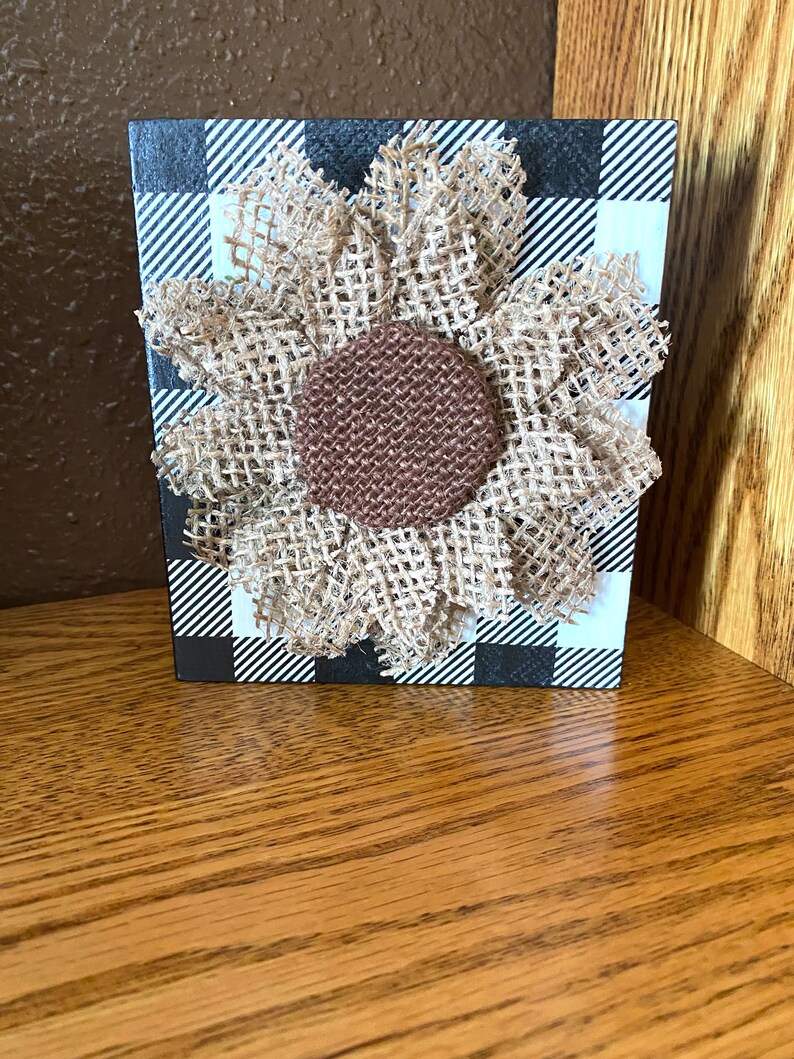 Sunflower Shelf Sitter Farmhouse Tiered Tray Decor Sunflower - Etsy