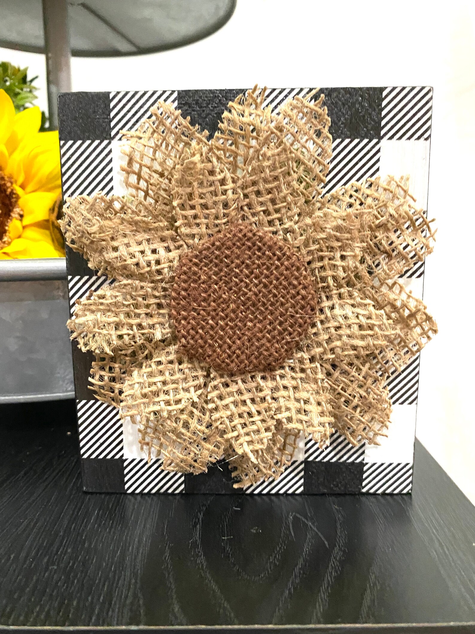 Sunflower Shelf Sitter Farmhouse Tiered Tray Decor Sunflower - Etsy