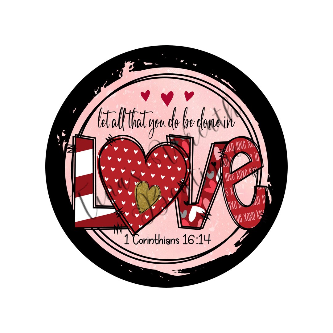 Valentine's Day Signs for Wreaths, Bible Verse Sign, Inspirational ...