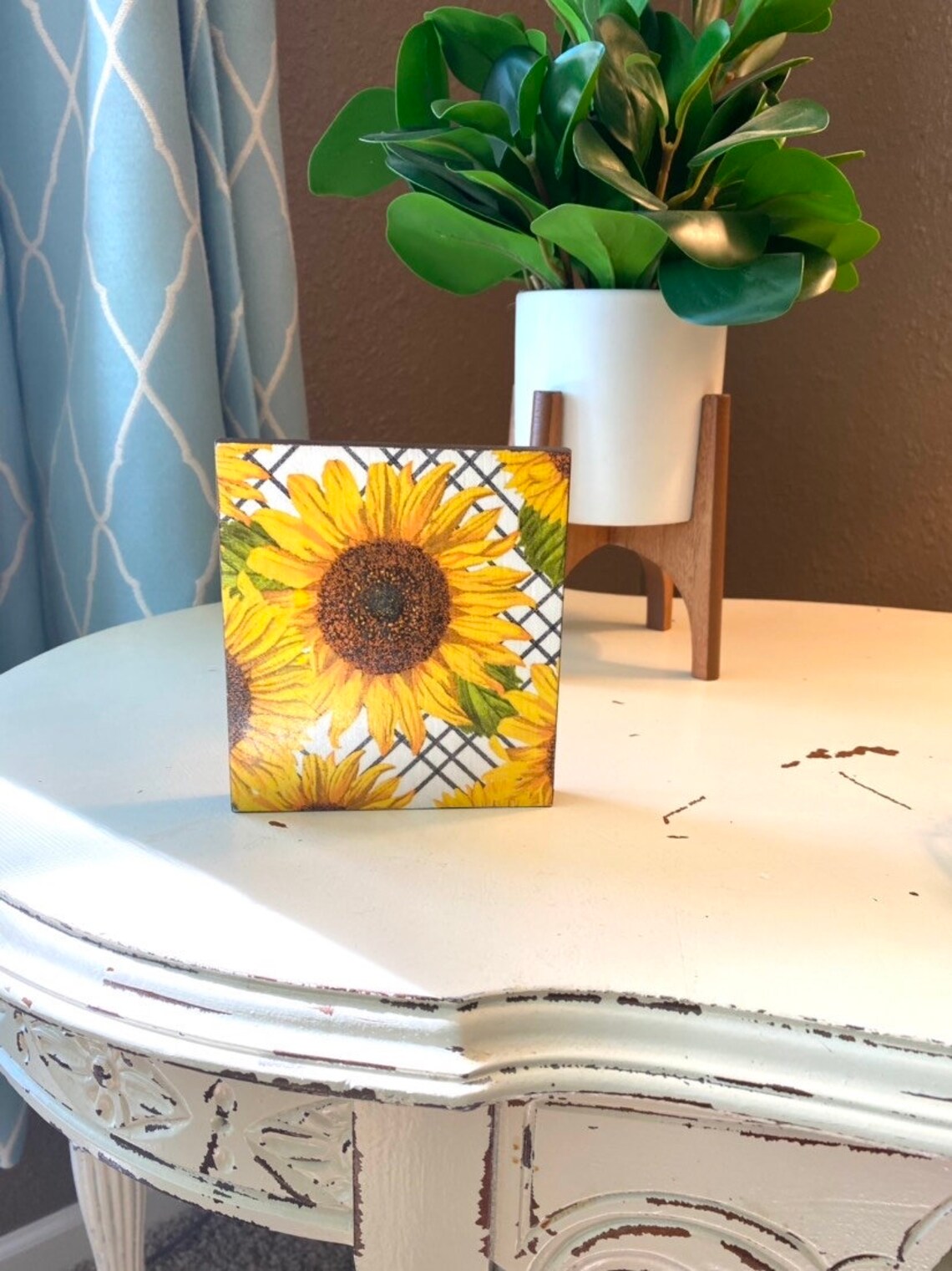 Fall Sunflower Two-tiered Tray Decor Sunflower Shelf Sitter - Etsy