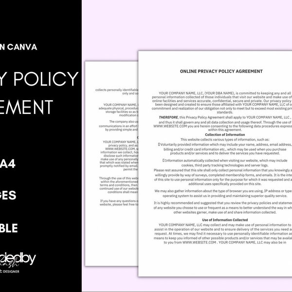 Privacy Policy Template - Etsy
