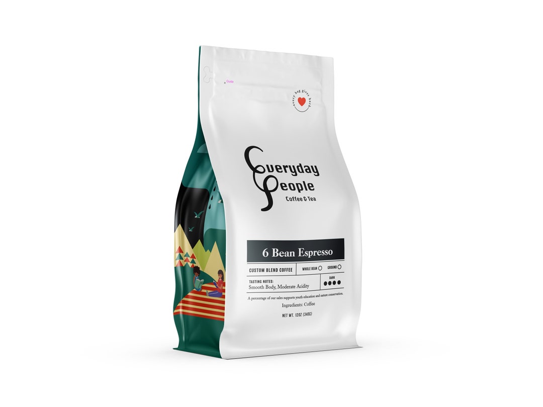 Six Bean Espresso Custom Blend Coffee Medium Roast 12oz. Bag - Etsy