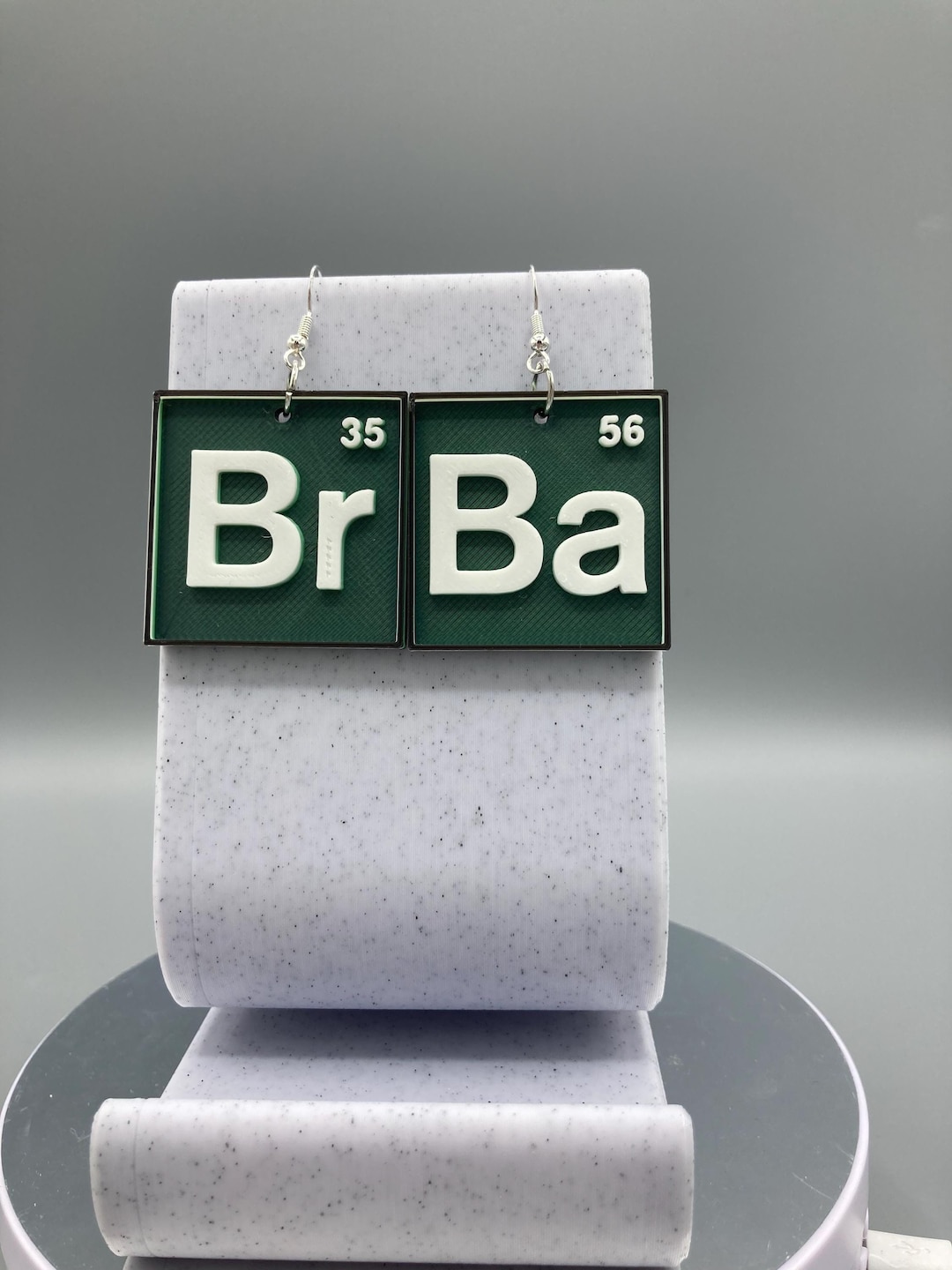 Breaking Bad Inspired 3D Printed Earrings: Br & Ba Periodic Table ...