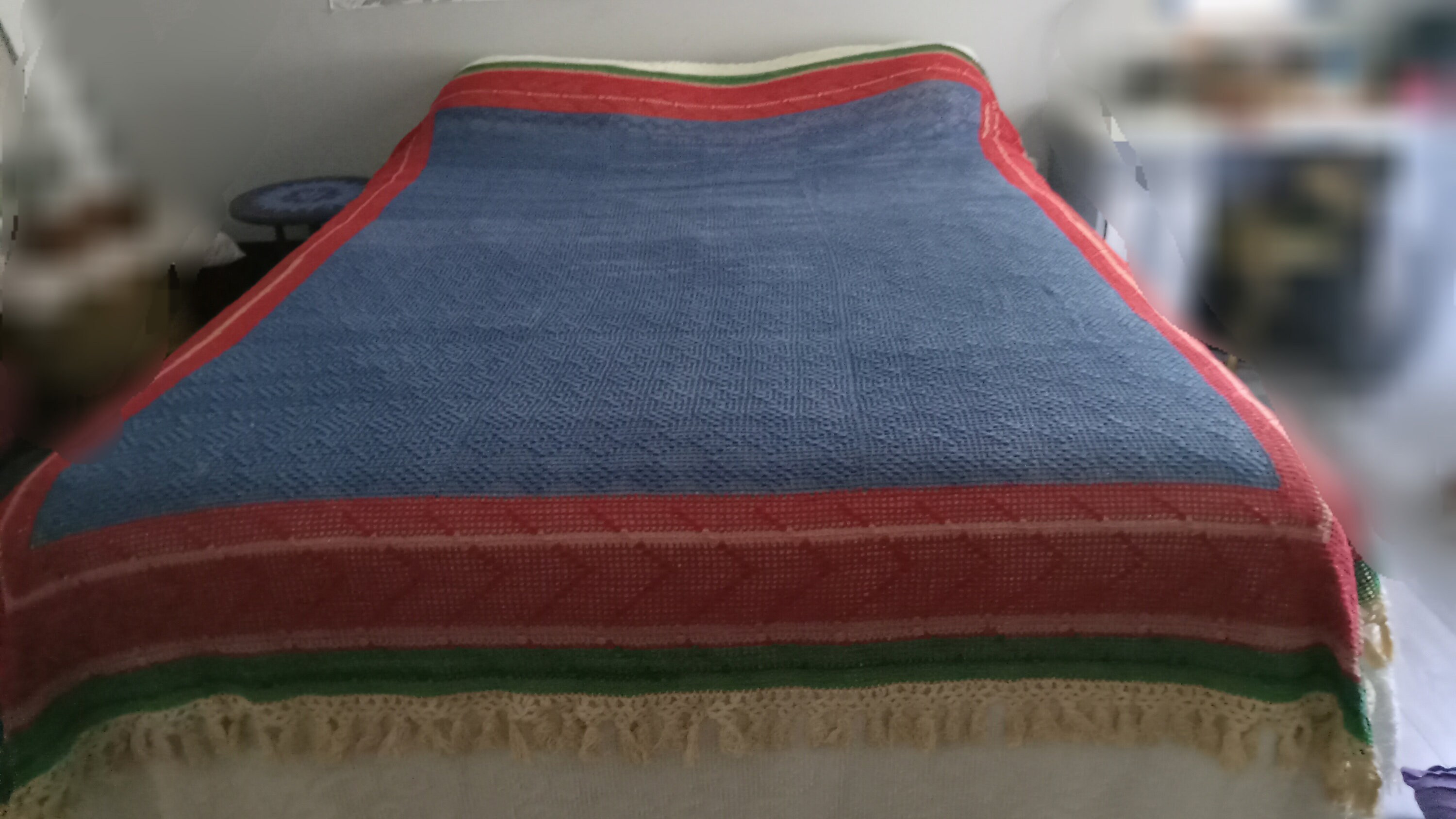 60s/70s Queen Size Hand Crochet Bedspread Coverlet Detailed - Etsy