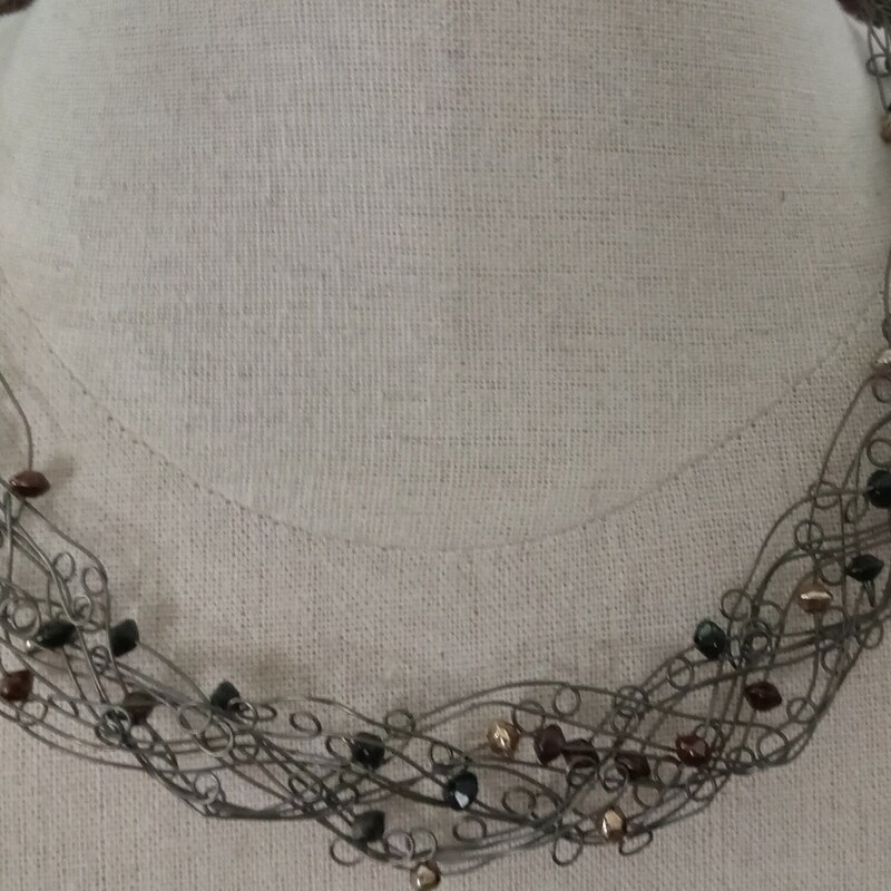 Wire Bead Necklace - Etsy