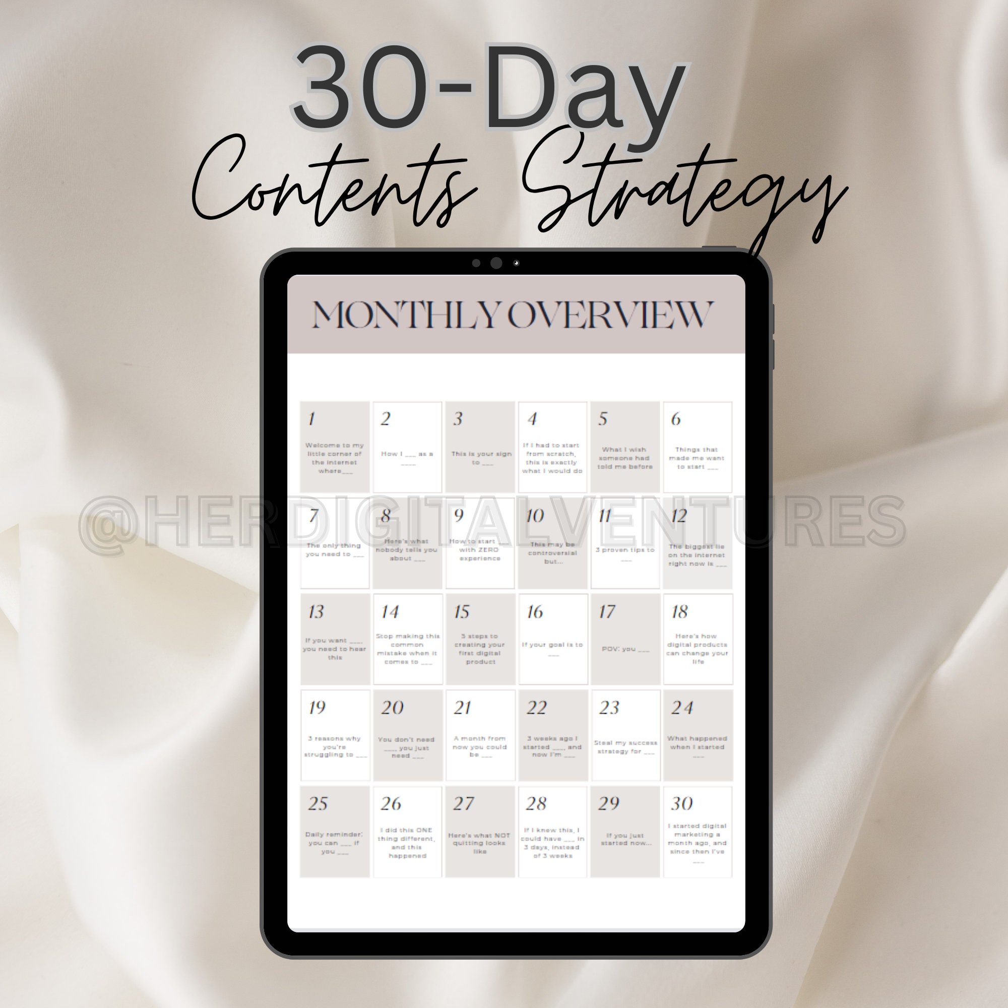 30-day Reels Calendar Done for You Private Label Rights Marketing ...