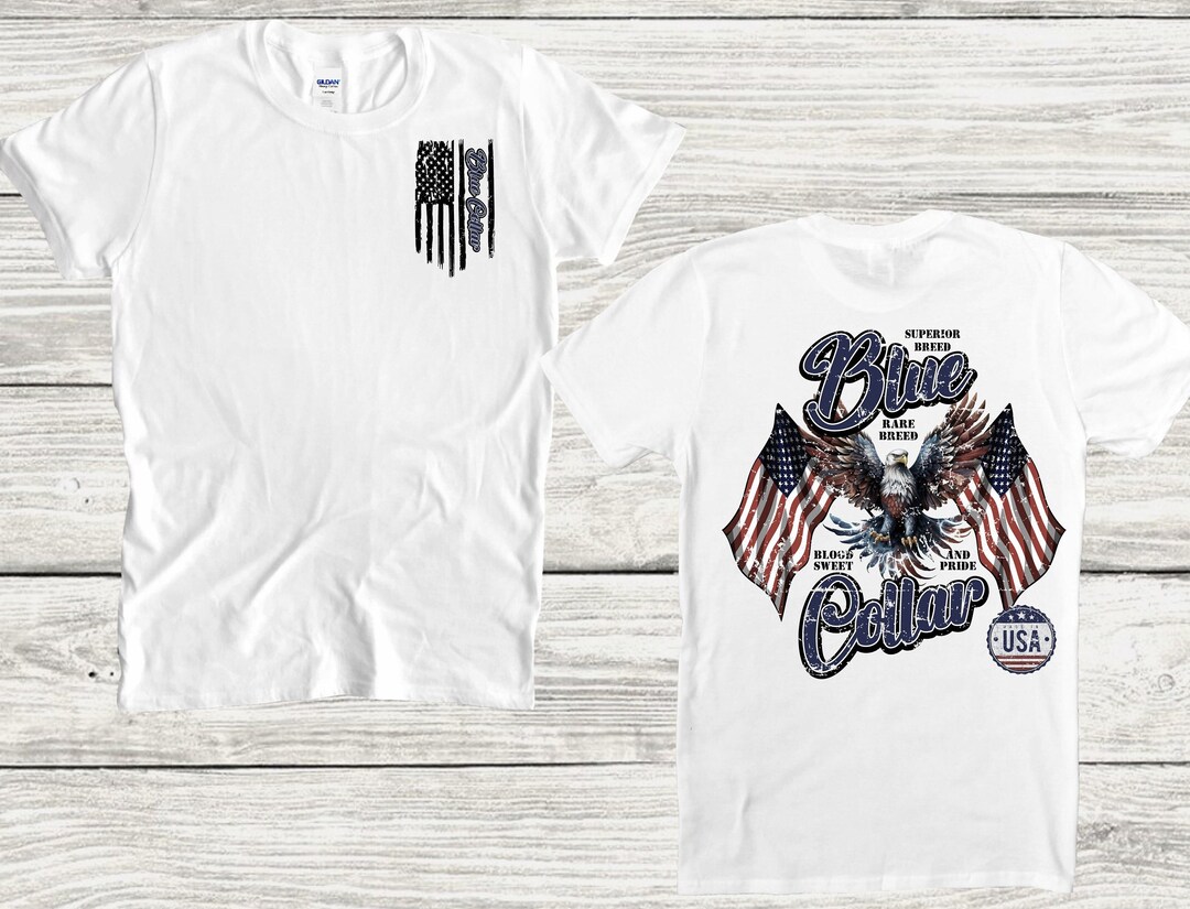 Blue Collar Shirt Front and Back Design Mens Gift - Etsy