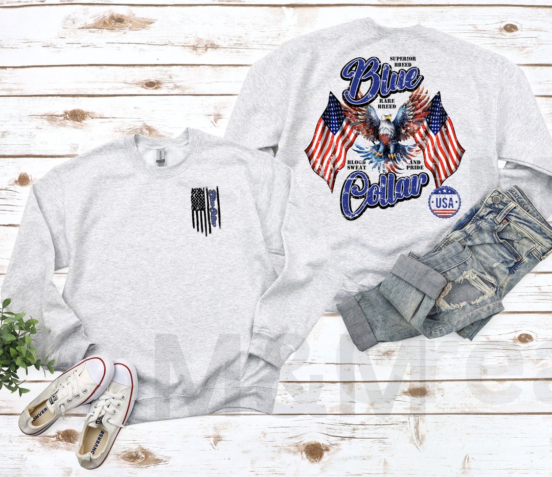 Blue Collar Shirt, Front and Back Design, Mens Gift - Etsy