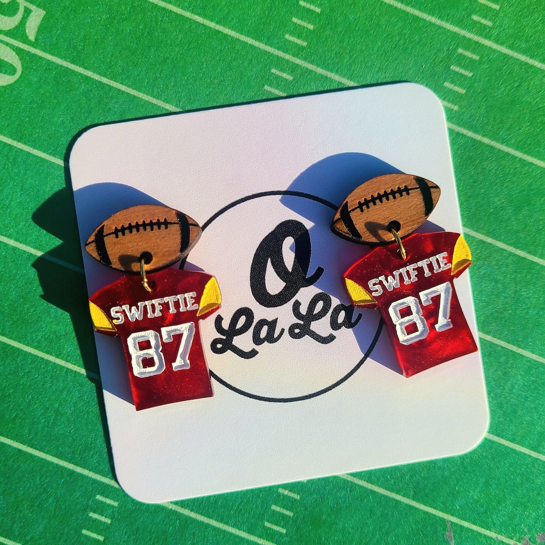 Swiftie Football Jersey Earrings, 87 Jersey, Kelce - Etsy