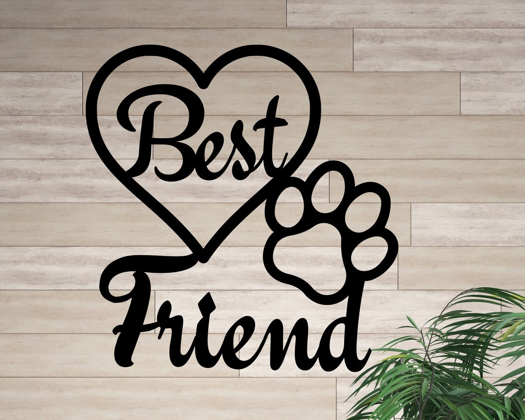 Dog Paw Print Metal Sign, Dog Pet Lover Metal Sign, Metal Dog House ...