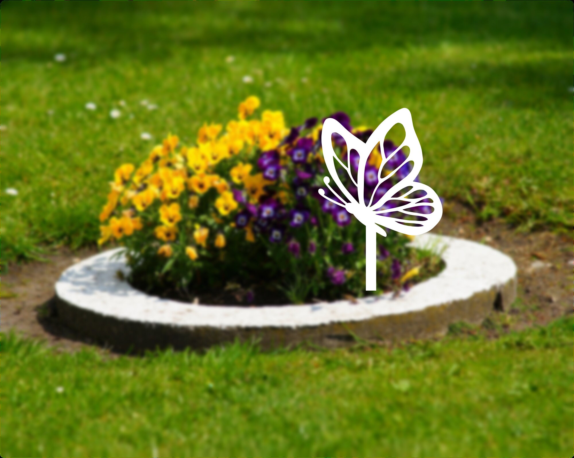 Butterfly Yard Stake Sign Side Butterfly Garden Stake - Etsy