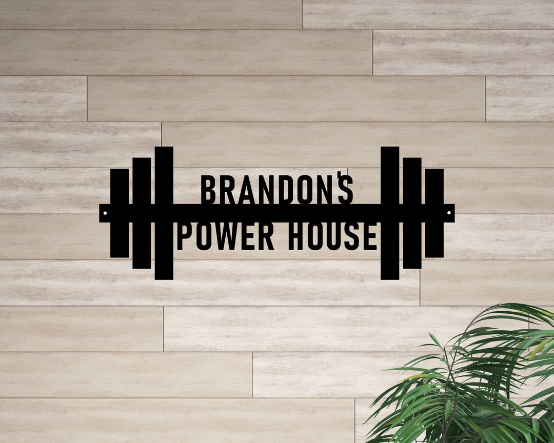 Custom Barbell Gym Metal Sign, Custom Weight Lifting Sign - Etsy